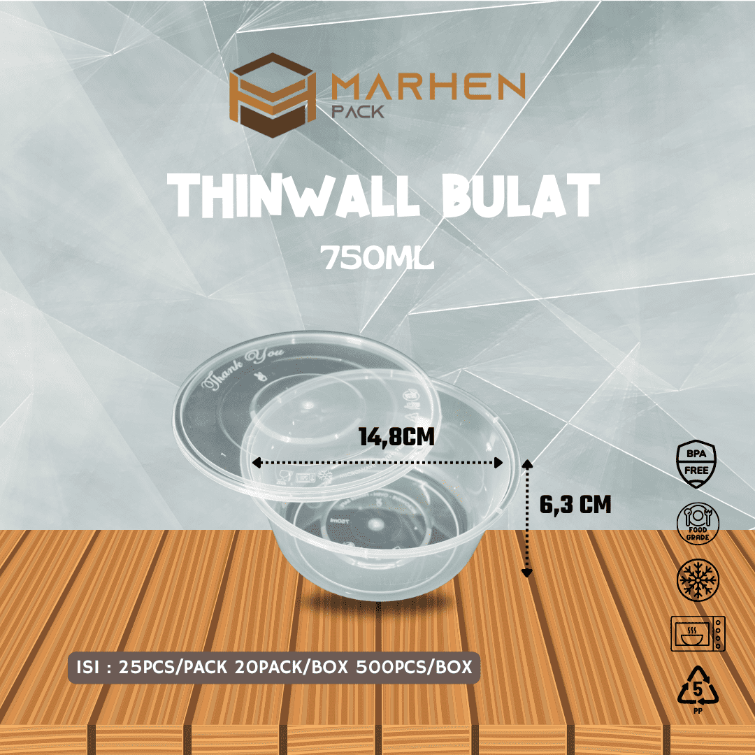 Thinwall Bulat / Bowl 750ml | Marhen Pack
